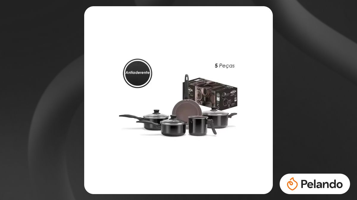 Por R$ 228: Jogo de Panelas Brinox 5 Peças Ceramic Life Easy ...