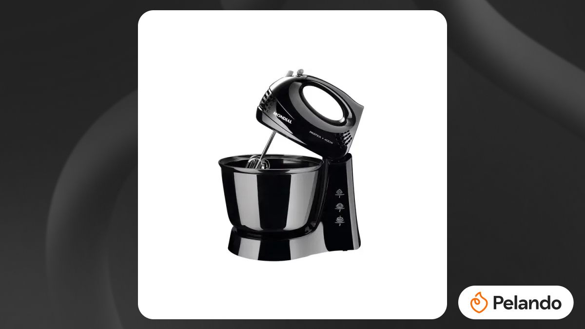 Por R$ 79,89: Batedeira Mondial Prática Black B-44 com 3 Velocidades ...