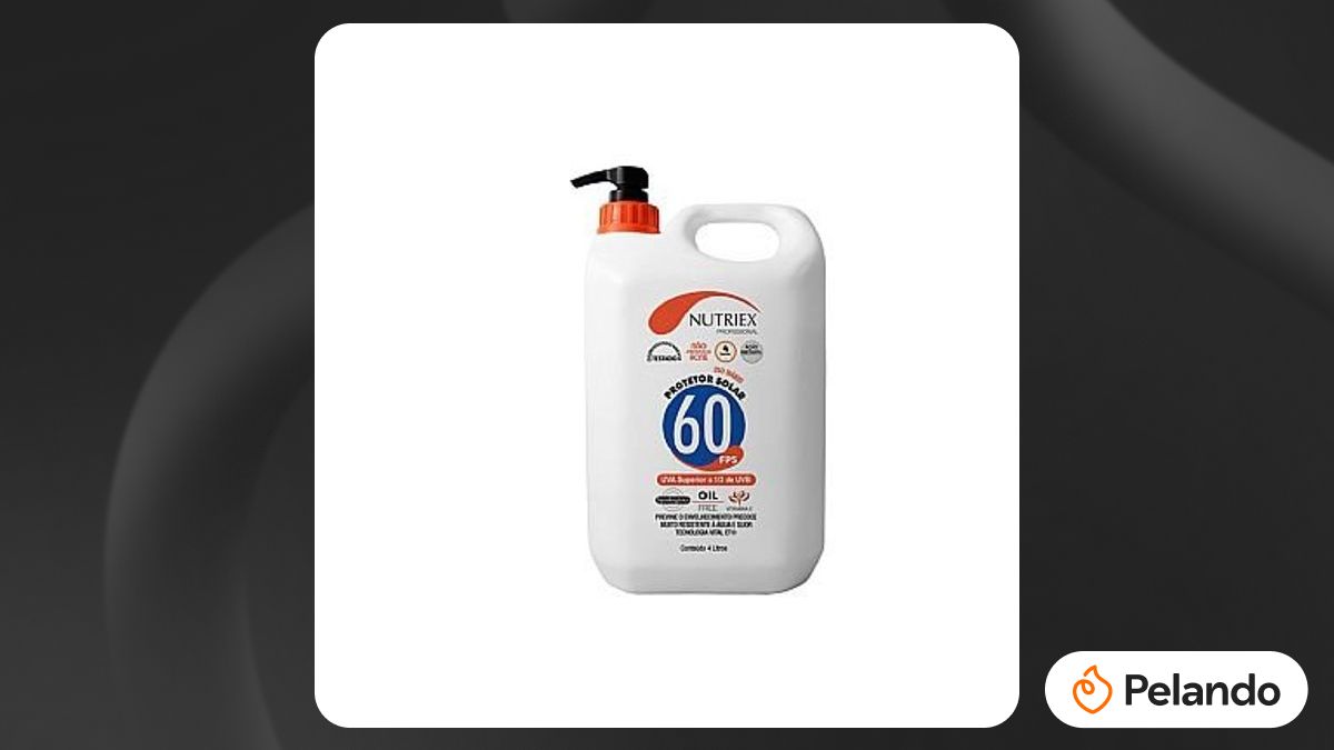 Por R$ 369: Protetor Solar Profissional FPS 60 1/3 UVA 4 Litros - NUTRIEX-61044 | Pelando