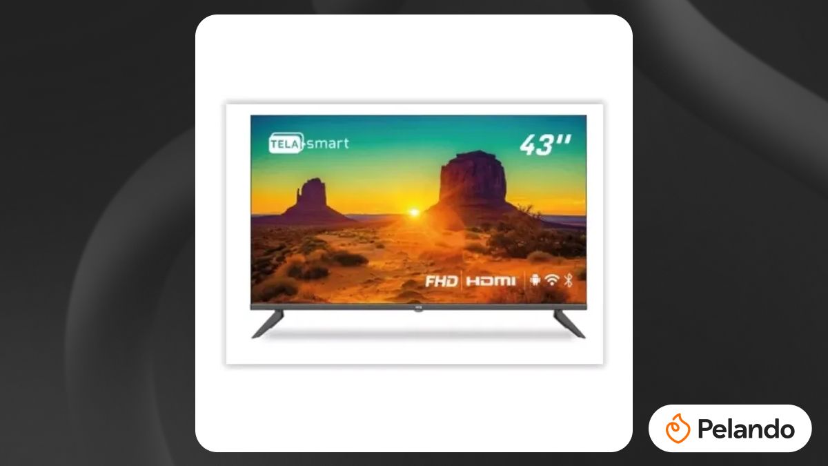 Por R$ 1.189: Smart TV 43 hq Full HD hdr tela sem bordas Android 11 ...