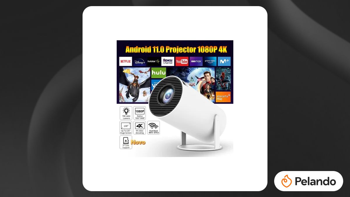 Por R$ 204: Projetor 4K HD 150 Polegadas Celular, Tv B0x, Xbox, PS, Pc ...