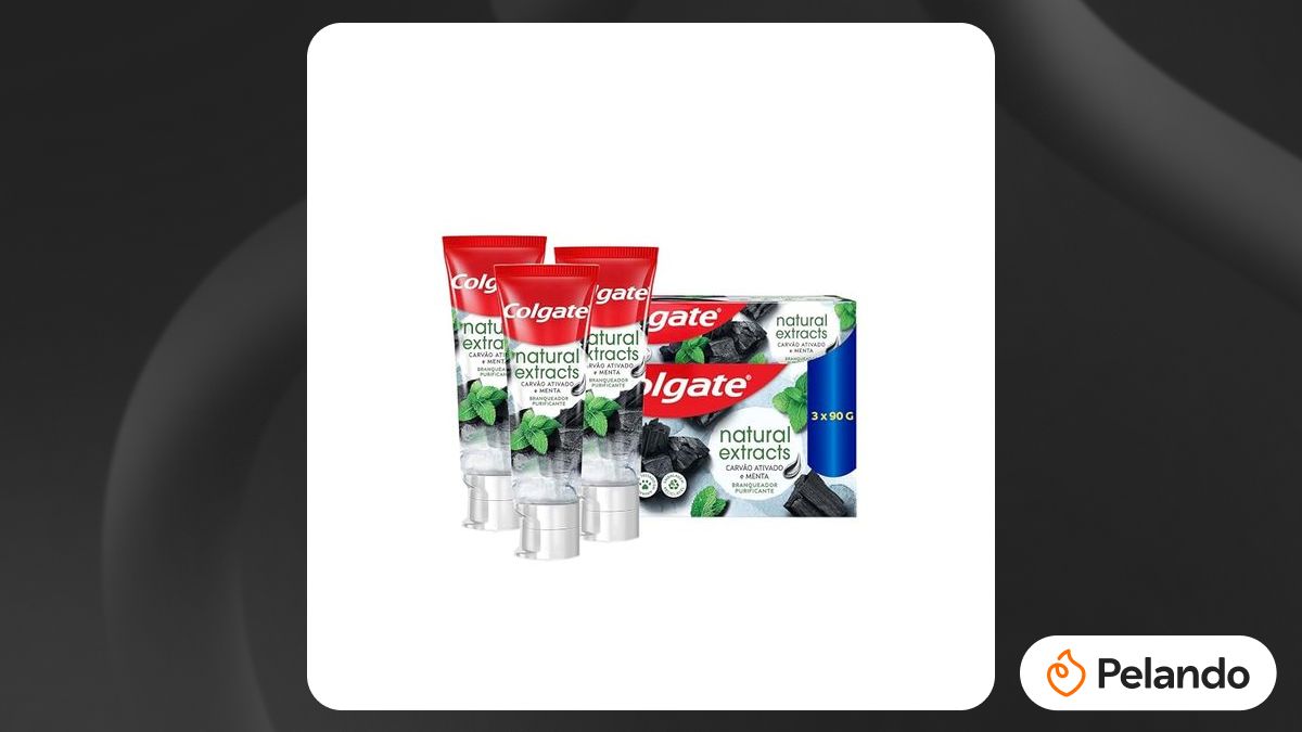 Por R$ 9,71: (REC) Colgate Creme Dental Vegano Natural Extracts Carvão ...