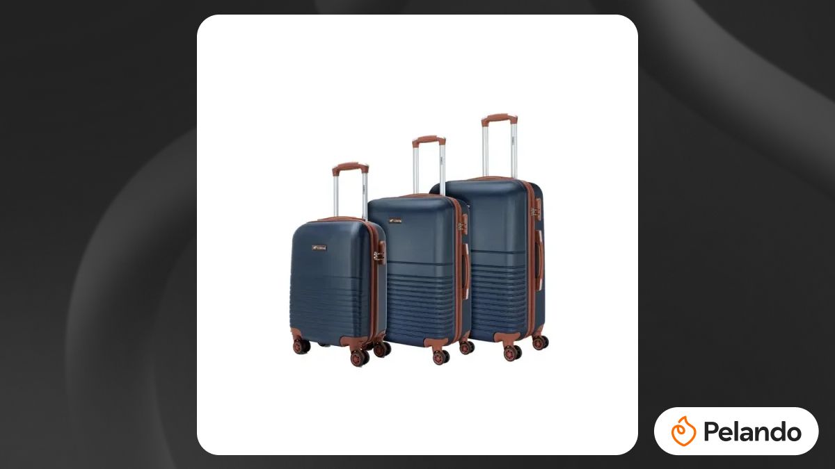 Por R$ 699: Kit 3 Malas de Viagem Moderna Reforçada Casual Espaçosa ...