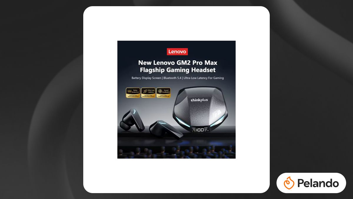 Por R$ 72: [R$ 22 Moedas/App] Fone Bluetooth Lenovo GM2 Pro Max Preto ...