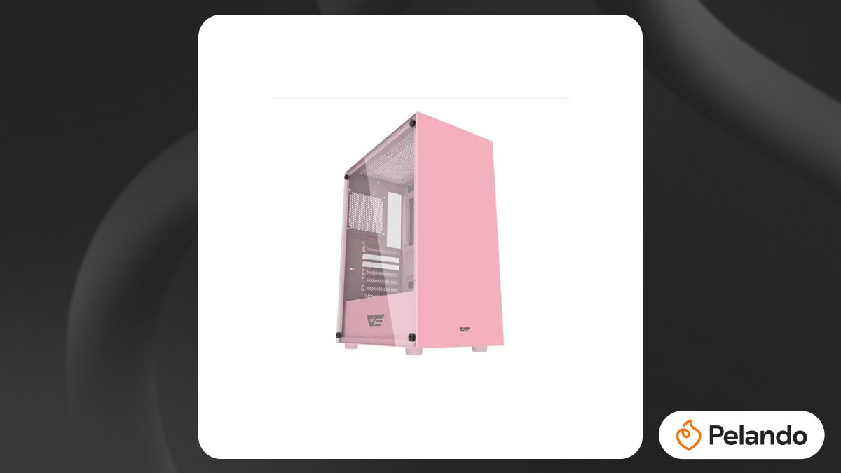 Por R$ 134: Gabinete Gamer Aigo DarkFlash DK100, Mid-Tower, Lateral de Vidro, Rosa, DK100-PK ...