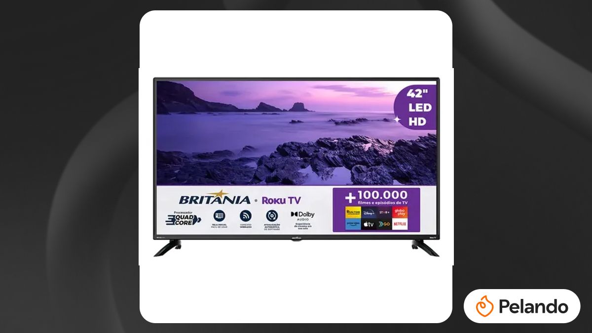 Por R$ 1.019: Smart Tv 42 Britânia Btv42g6fr2cp Roku Tv Dolby Audio ...