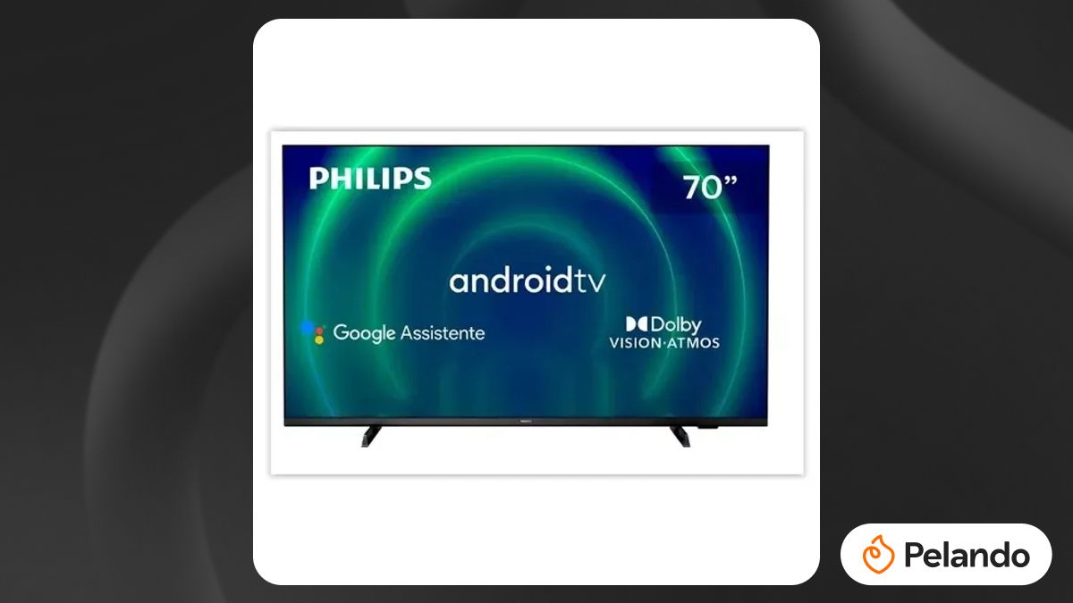 Por R$ 3.598: Smart TV 70 UHD 4K Philips 70PUG7406, Android TV, HDR10 ...