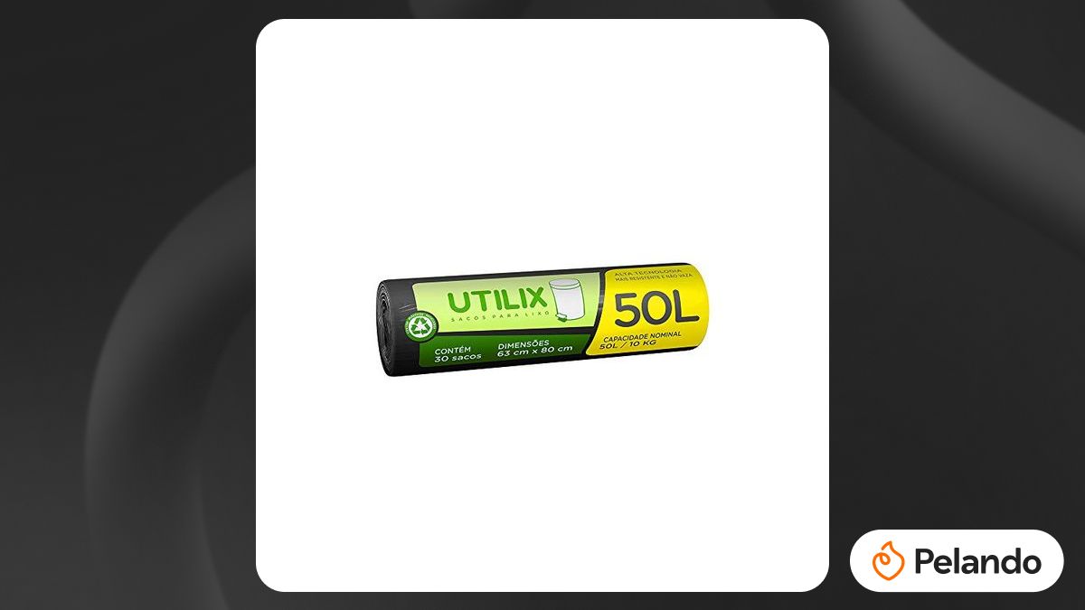 Por R$ 7,18: [Rec/Super R$5,98] Utilix - Rolo com 30 Sacos para Lixo ...