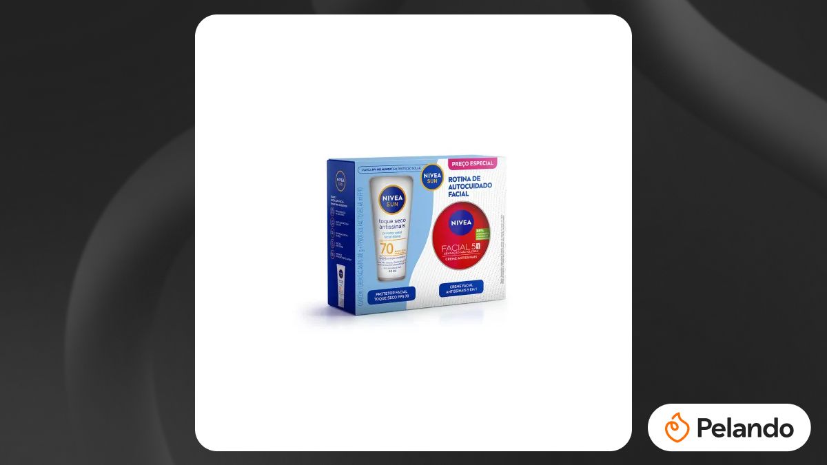 Por R$ 37,90: Kit Nivea Sun Rotina de Autocuidado Facial Protetor Solar ...