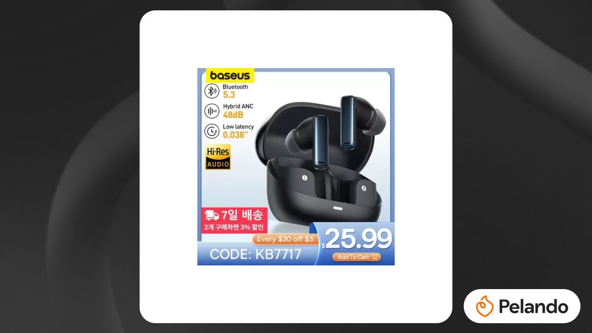 Por R$ 123: Fone Baseus bowie m2 anc tws bluetooth 5.2 | Pelando