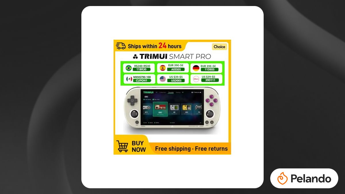 Por R$ 222: [Gpay] Console de Videogame Trimui Smart ProRetro Portátil ...