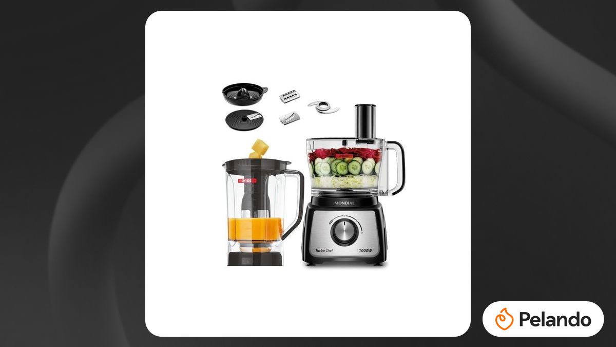 Por R$ 249: Multiprocessador Turbo Chef 7 em 1 Mondial MPN-01 1000w 2 ...