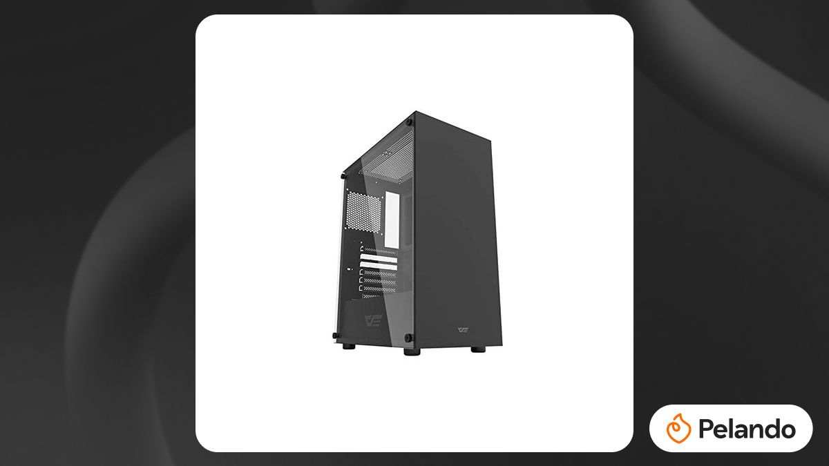 Por R$ 149: Gabinete Gamer Aigo DarkFlash DK100, Mid-Tower, Lateral de Vidro, Preto, DK100-BK ...