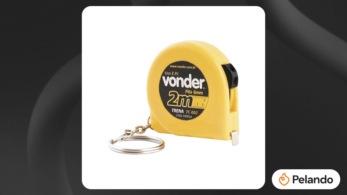 Por R$ 4,79: (APP) Trena Chaveiro Aço 2Mx6 mm Vonderer | Pelando