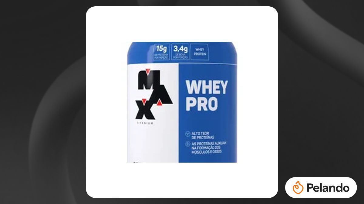 Por R$ 63,00: Suplemento Academia Whey Pro Max Titanium Concentrado ...