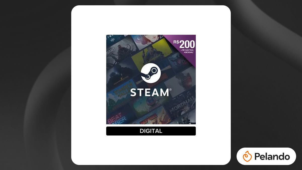 Por R$ 178: Gift card Steam R$200 (Digital) | Pelando