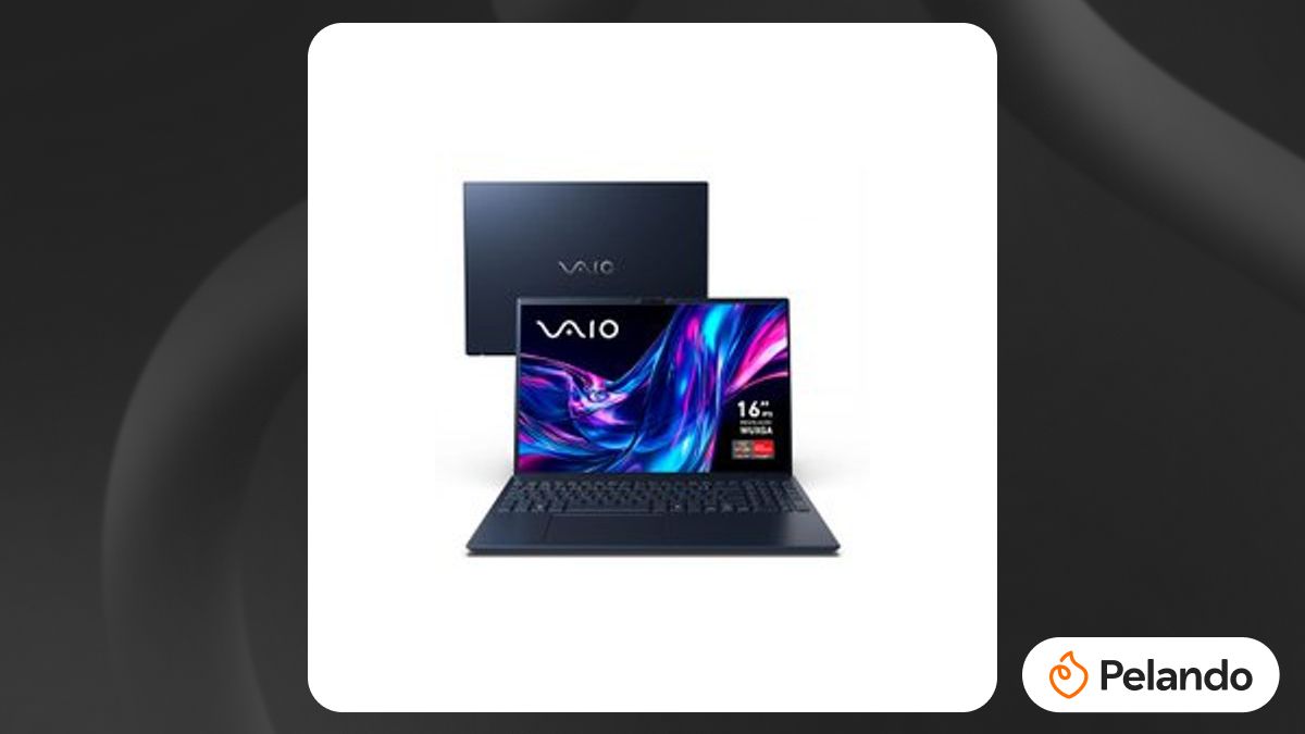 Por R$ 3.099: Notebook VAIO FE16 AMD® Ryzen 7-5700U Linux 16GB RAM 512GB SSD 16" IPS WUXGA ...