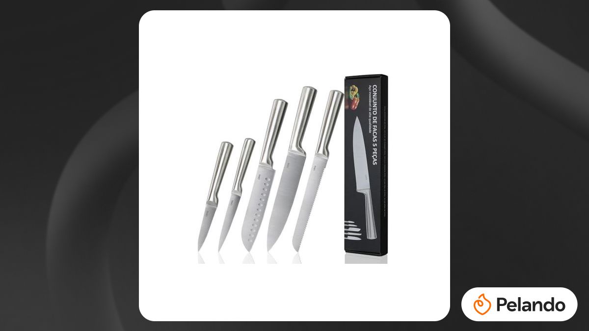 Por R$ 139: Conjunto 5 Facas Zurich Aço Inox Ultra Afiadas | Pelando