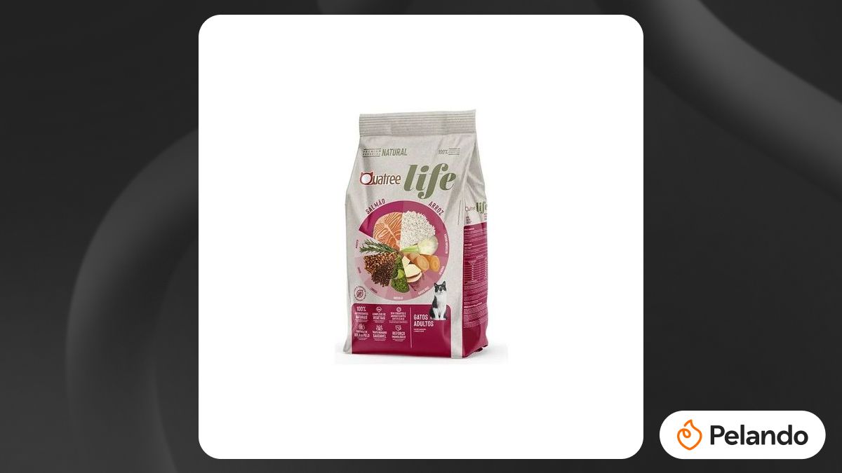 Por R$ 131: Quatree Life Gatos Adultos Salmão 10kg | Pelando
