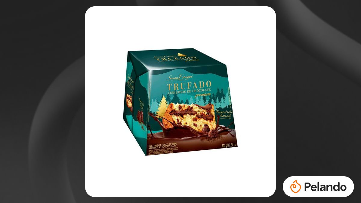 Por R$ 8,99: [Regional] Panetone Trufa de Chocolate Santa Edwiges 500g ...