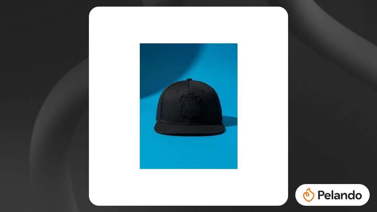 Por R$ 64,90: Boné Corinthians All Black Oficial Preto U | Pelando