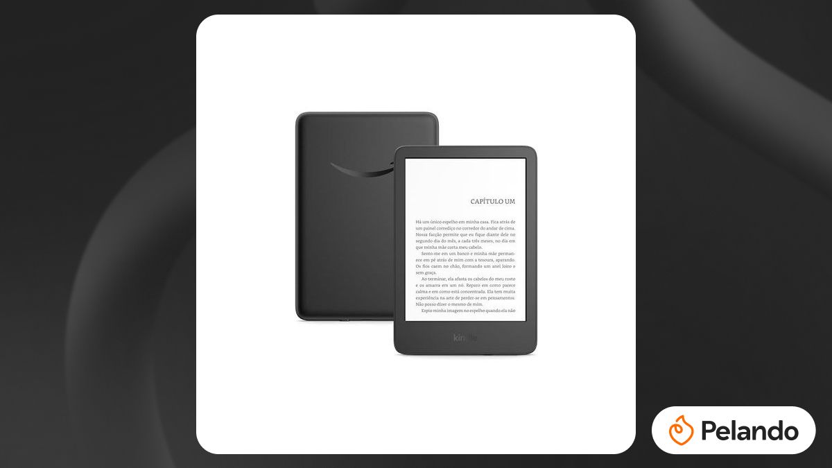 Por R$ 441: Kindle 16 GB (Geração mais recente) com luz frontal e tela ...
