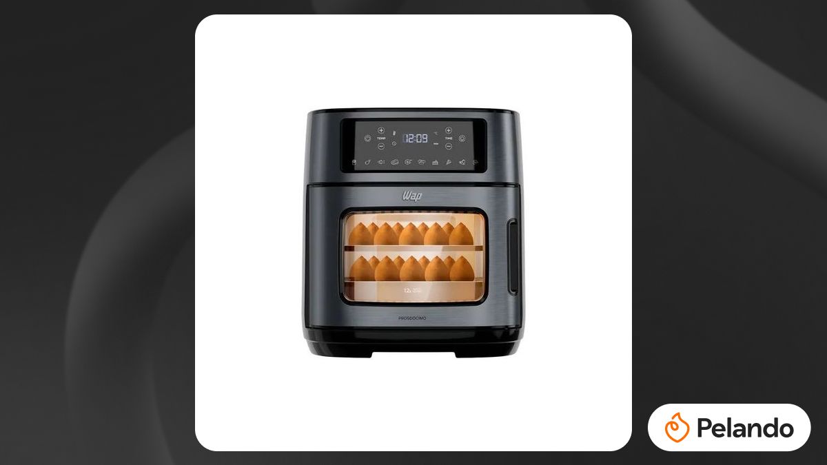 Por R$ 356: Air Fryer WAP WAOD2 12L Inox 1800W 4 em 1 | Pelando