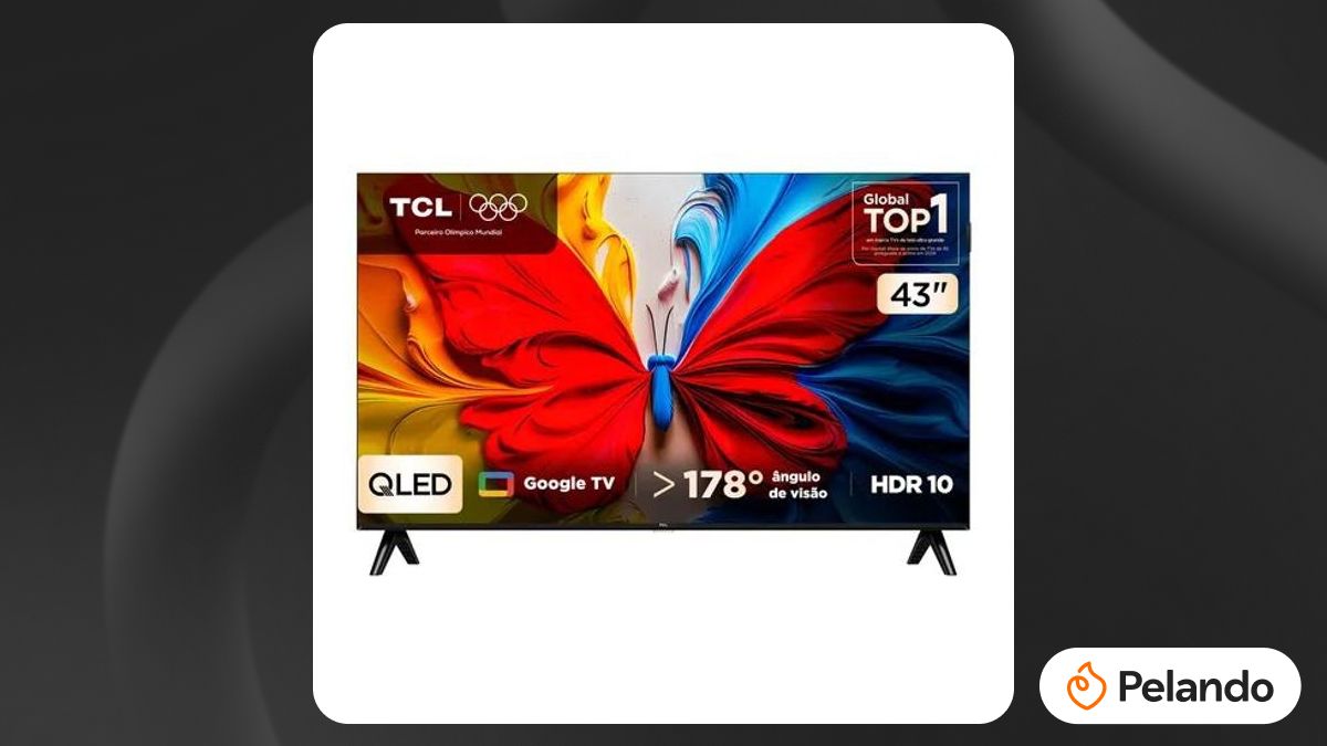 Por R$ 1.199: Smart Tv Tcl 43 Polegadas 43s5k Fhd Qled Hdr10 Google Tv ...
