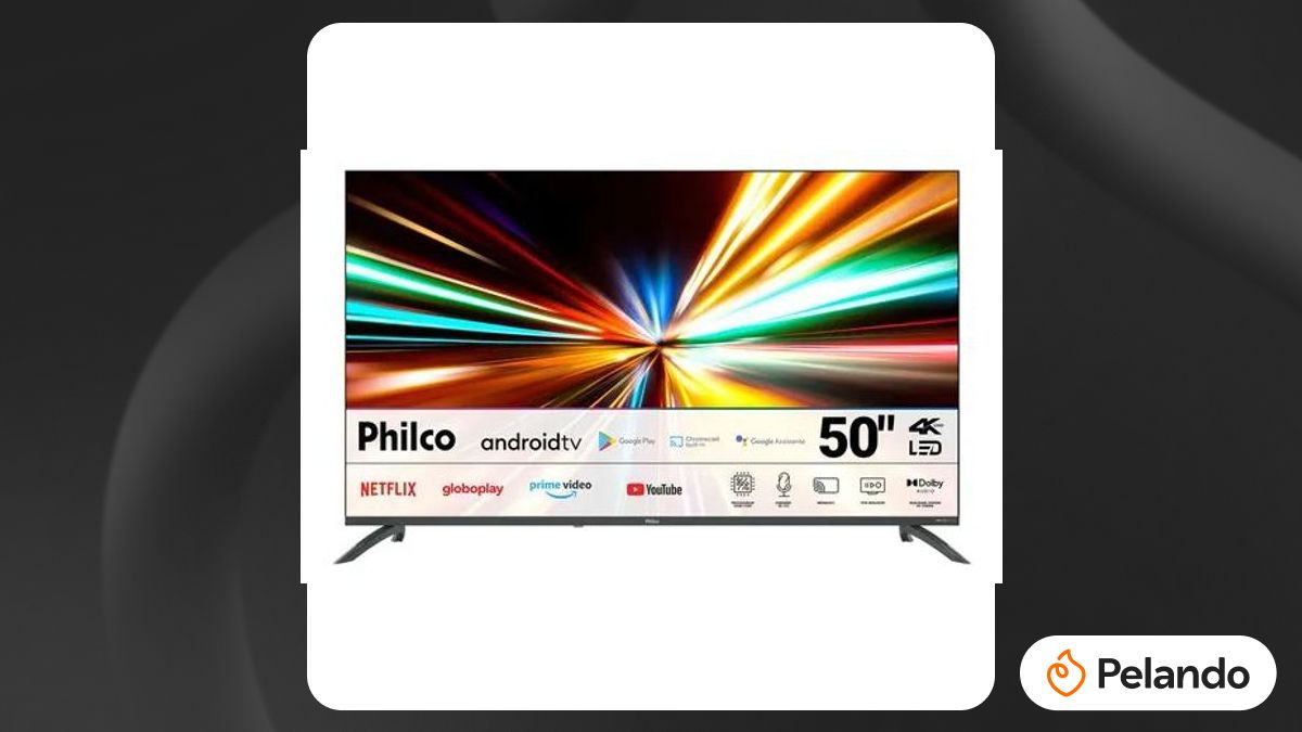 Por R$ 1.619: Smart Tv Philco 50 P50eaa 4k Led Android Tv Dolby Audio ...
