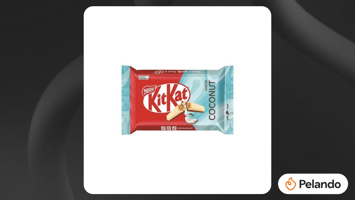 Por R$ 10,96: [Leve 4/Cada 2,74] KitKat Branco com Coco e Chocolate ao Leite 41,5g e outros ...