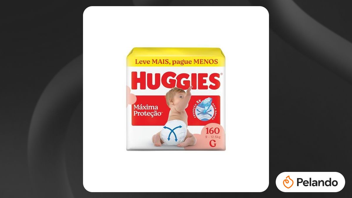 Por R$ 156: [REC] Huggies Fralda Descartável G Xtra-Flex | Pelando