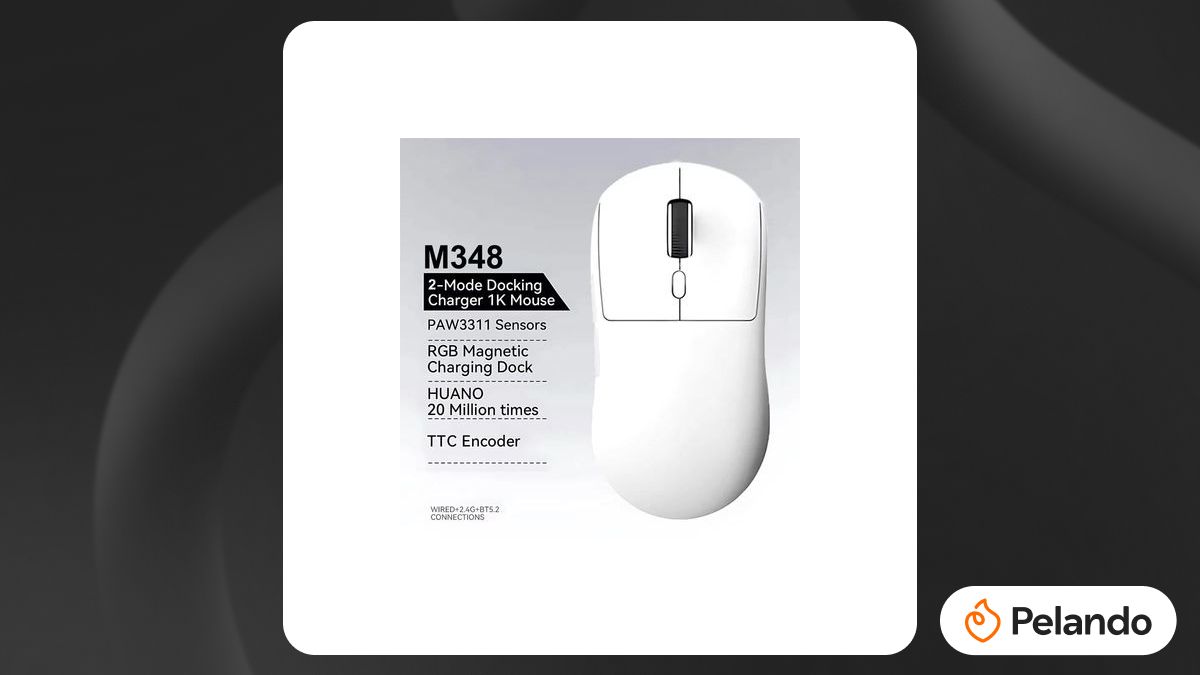 Por R$ 128: [Moedas R$67] Mouse Gamer M348 PAW3311 18000dpi Sem Fio ...