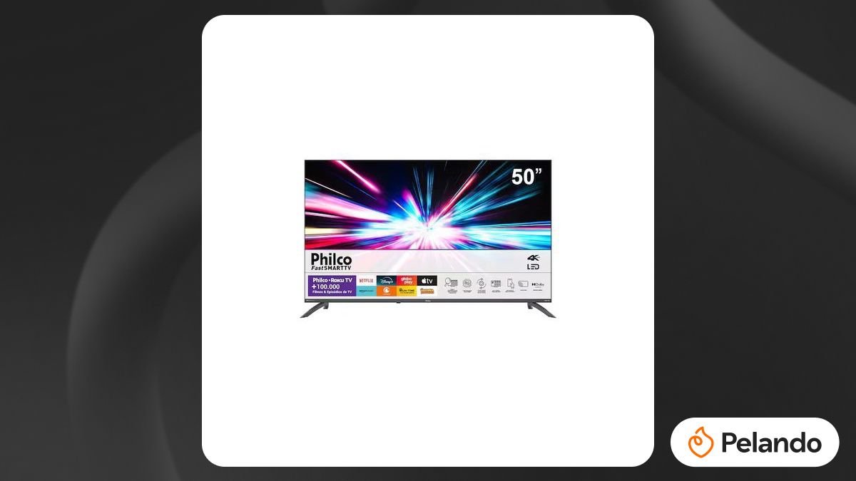 Por R$ 1.599: Smart TV Philco 50" 4K LED Ultra HD PTV50VA4REGB Sistema ...