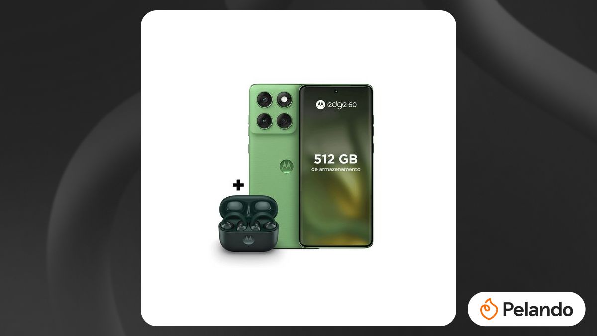 Por R$ 2.099: Kit motorola edge 60 e fone moto buds loop - verde | Pelando