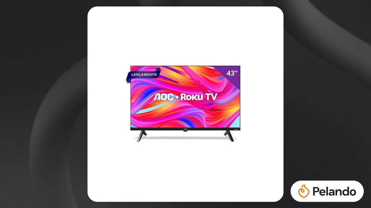 Por R$ 1.234: Smart TV AOC 43” Full HD DLED 43S5045/78G Roku TV ...