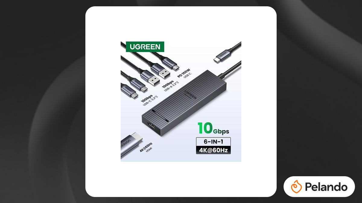 Por R$ 106: Hub USB-C 10Gbps HDMI 4K PD 100W UGREEN | Pelando