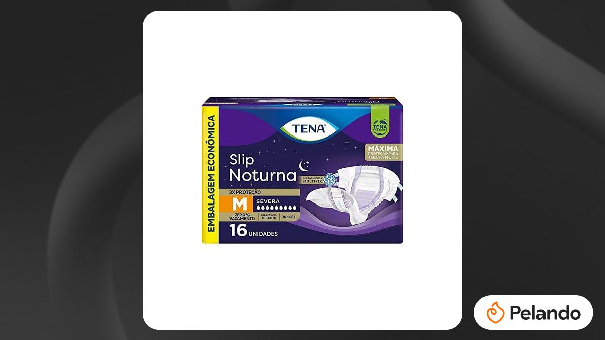 Por R$ 9,79: Tena Slip Noturna M – Fralda para Incontinência | Pelando
