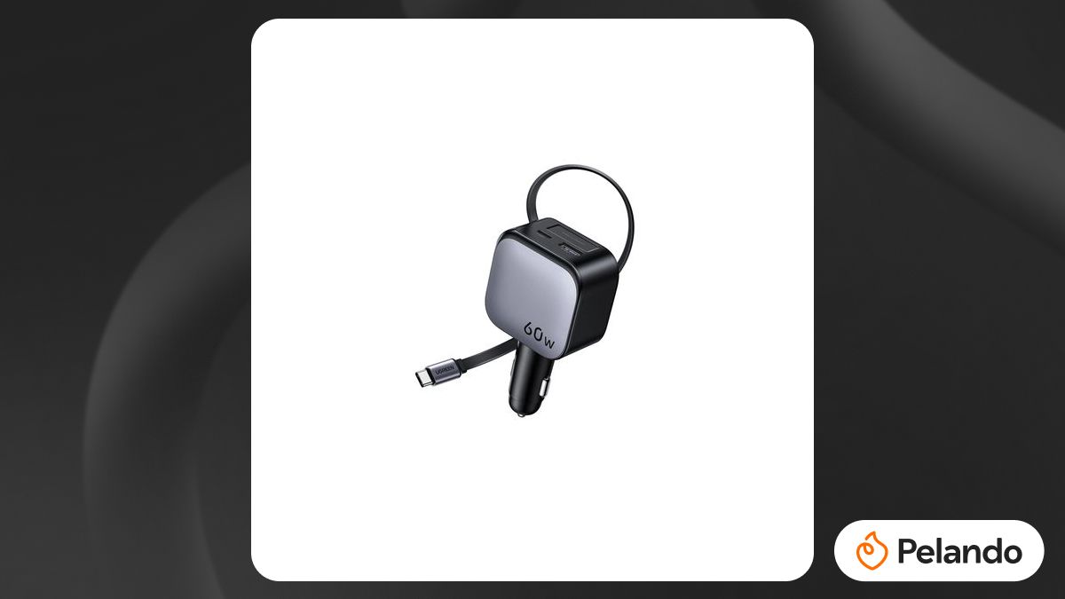 Por R$ 126: Carregador de Carro Retrátil 60W USB-C Carga Rápida UGREEN | Pelando
