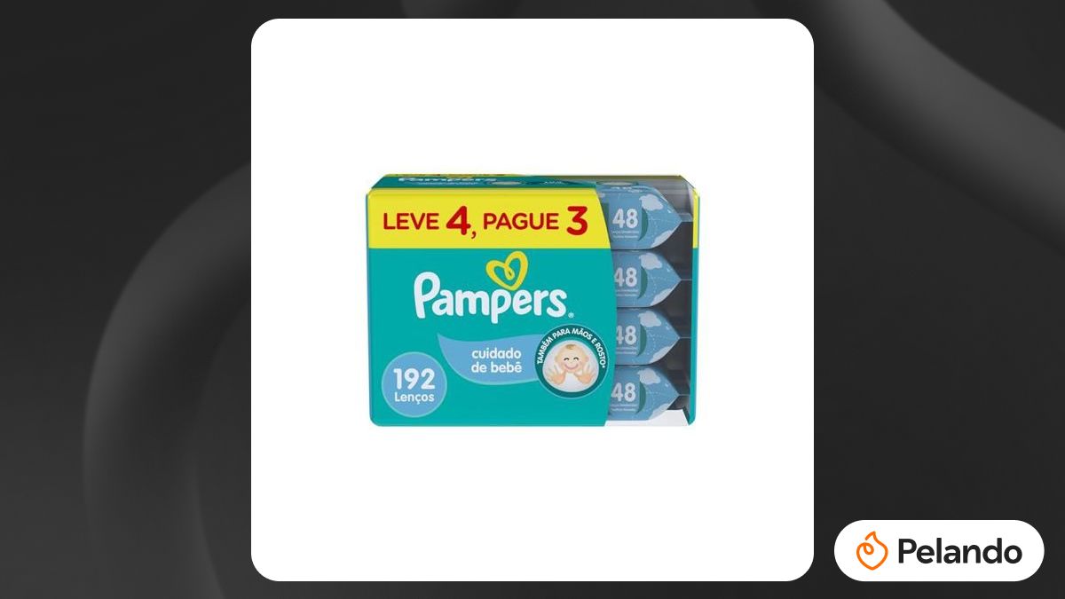 Por R$ 30,39: [REC] Lenços Umedecidos Pampers Bebê 192 Unidades | Pelando
