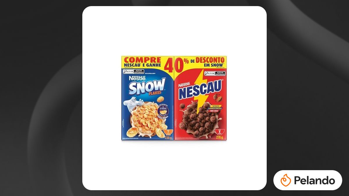 Por R$ 13,53: [REC] Kit Cereal Matinal Chocolate Nescau e Snow Flakes ...