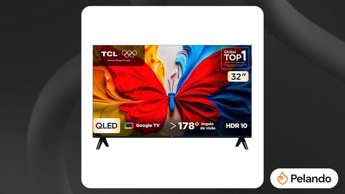 Por R$ 836: Smart TV TCL 32 Polegadas HD QLED S5K WiFi | Pelando