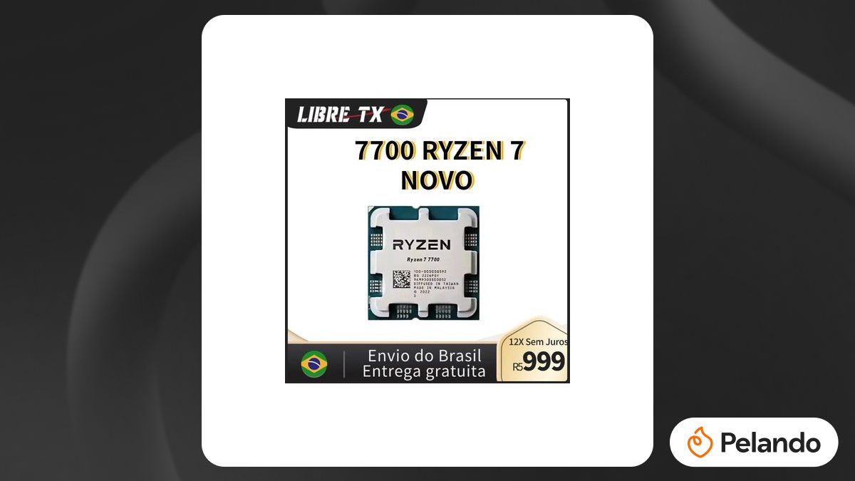 Por R$ 1.227: [Do Brasil] Processador AMD Ryzen 7 7700 AM5 | Pelando