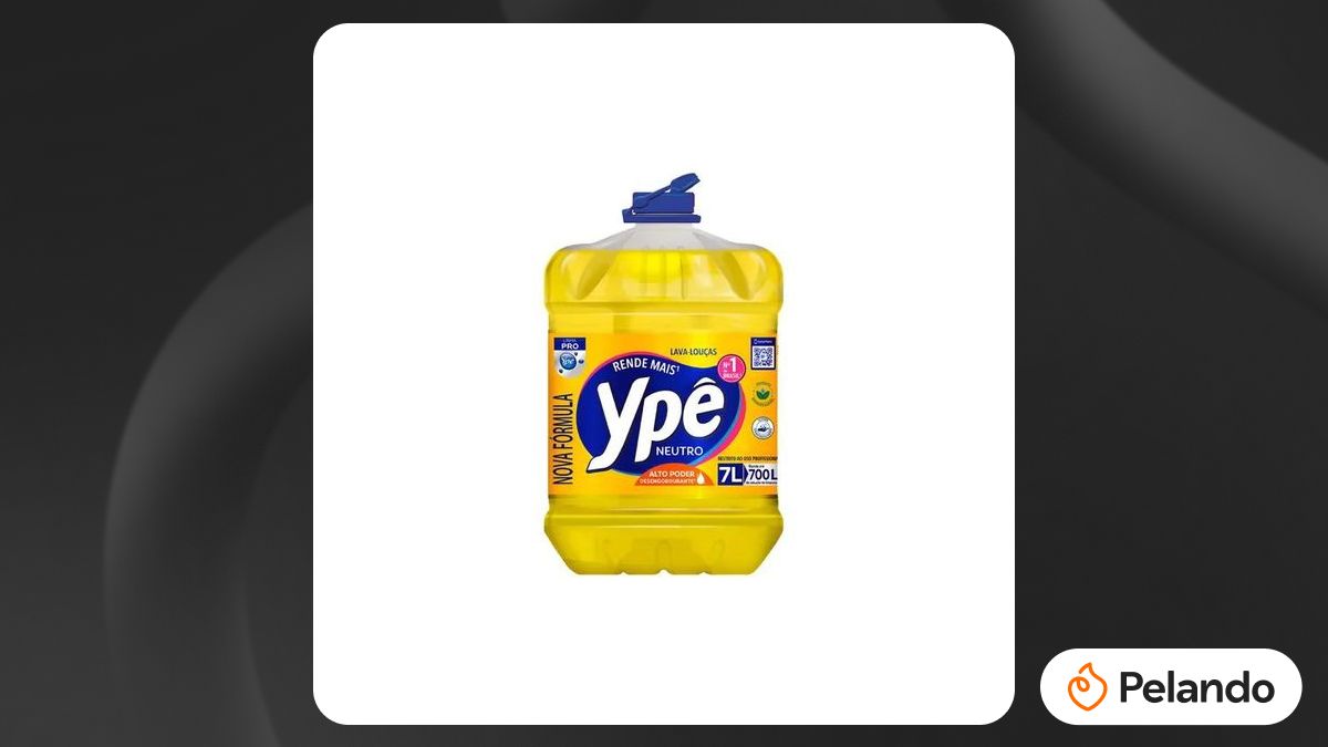 Por R$ 23,65: Detergente Ypê Pro 7 Litros | Pelando