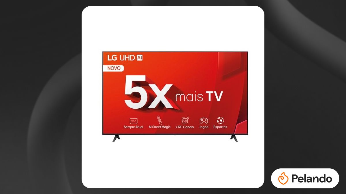 Por R$ 4.186: Smart TV 4k LG UHD UT80 75 polegadas 75UT8050 | Pelando