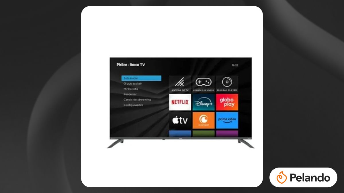 Por R$ 1.307: Smart TV 49" Philco 4K LED Roku Borda Infinita | Pelando