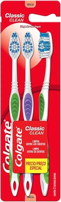 Saindo por R$ 6,92: (REC) Colgate Escova Dental Classic Clean 3Unid ...