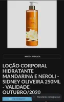 Por R$ 6,00: LOÇÃO CORPORAL HIDRATANTE MANDARINA E NEROLI - SIDNEY ...