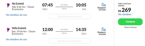 Por R$ 269: Voo de ida e volta São Paulo/Salvador, 6 dias de viagem ...