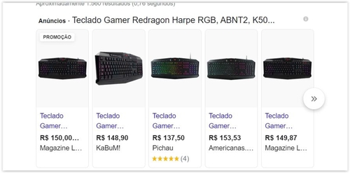 Por R$ 135: Teclado Gamer Redragon Harpe RGB, ABNT2, K503RGB | R$ 135 ...