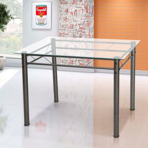 Por R$ 180: Mesa de Jantar Artefamol Palma com Tampo de Vidro 77x73x107 ...